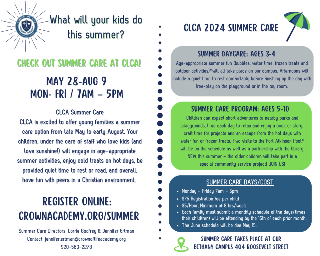 Final Summer Care 2024 – Crown of Life Academy